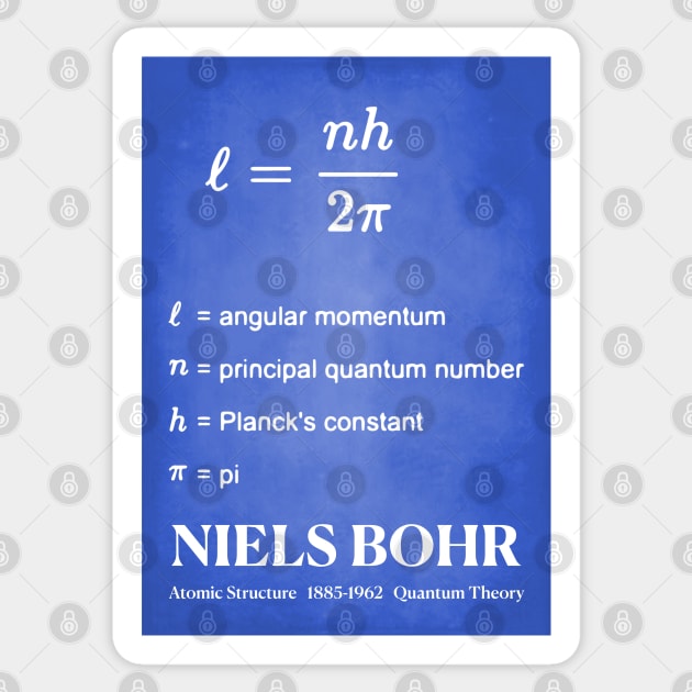 Niels Bohr Atomic Model - Physics - Sticker | TeePublic